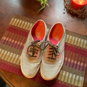 Vans | Shoes | Neon Pop Pink And Gray Vans | Poshmark